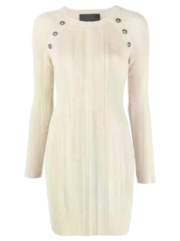 John Richmond Button-embellished Detail Dress - Neutrals