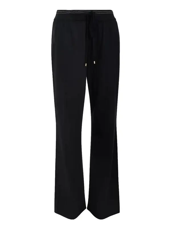 Lorena Antoniazzi Virgin Wool Track Pants - Black