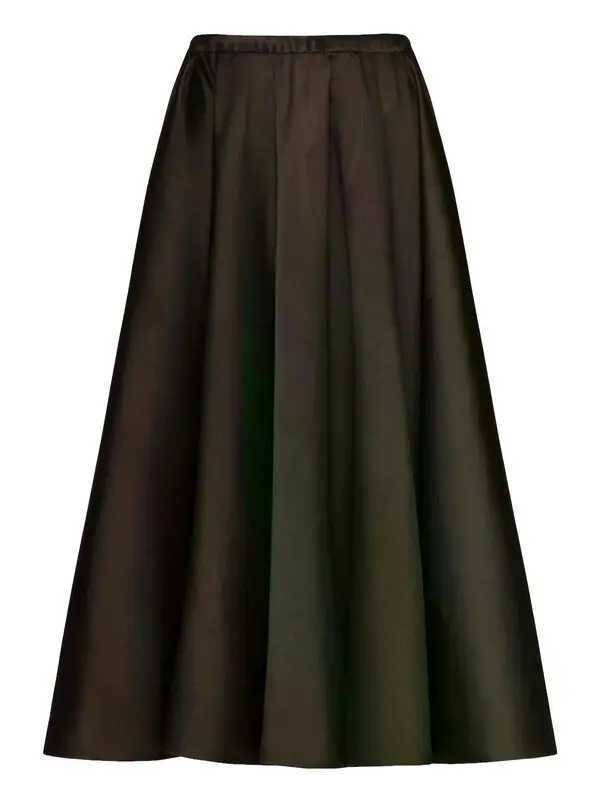 Valentino Garavani Pleated Midi Skirt - Brown