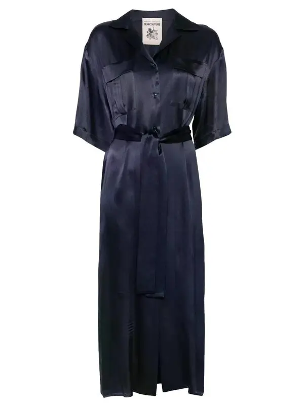 SEMICOUTURE Laetitia Midi Dress - Blue