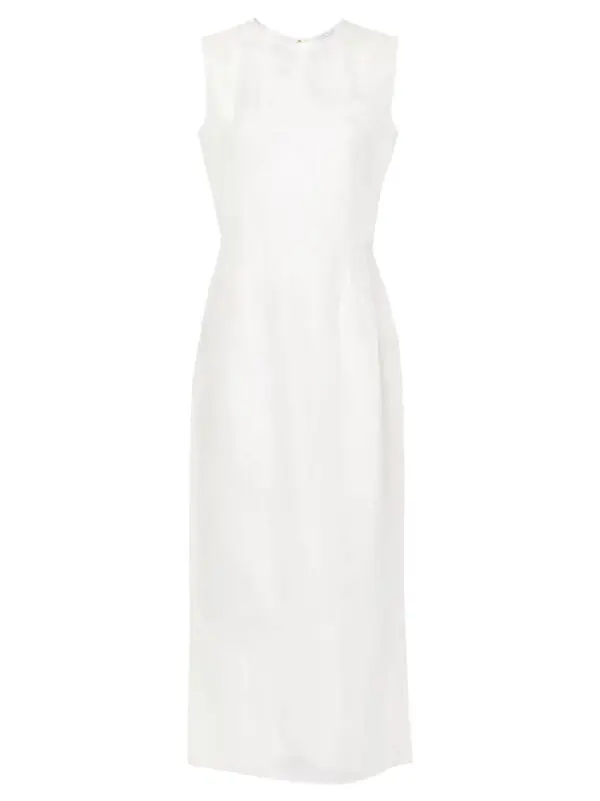Gabriela Hearst Maslow Organza Midi Dress - Neutrals