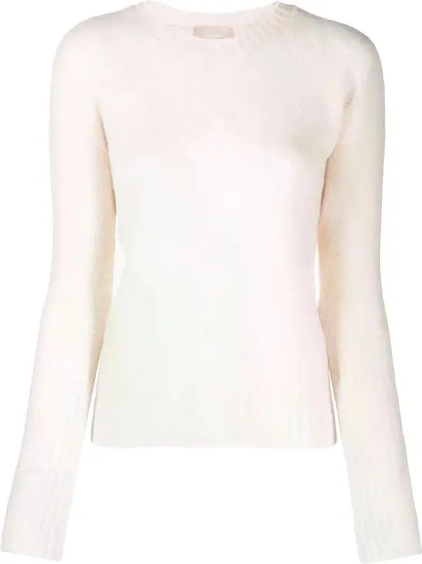 DRUMOHR Crew-neck Lambswool Jumper - Neutrals