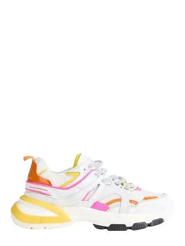 SERAFINI Chunky Sneakers In Leather And Textile Fibers - Yellow