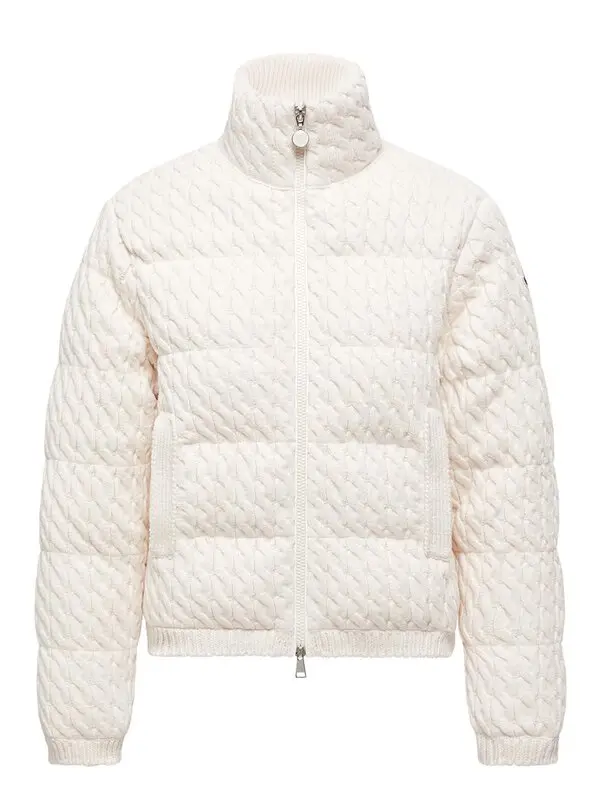 Moncler Padded Zip-up Cardigan - White