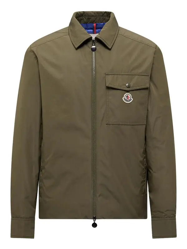 Moncler Vigeon Down Shirt Jacket - Green
