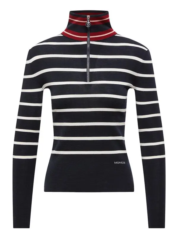 Moncler Striped Merino Wool Turtleneck Sweater - Multicolor