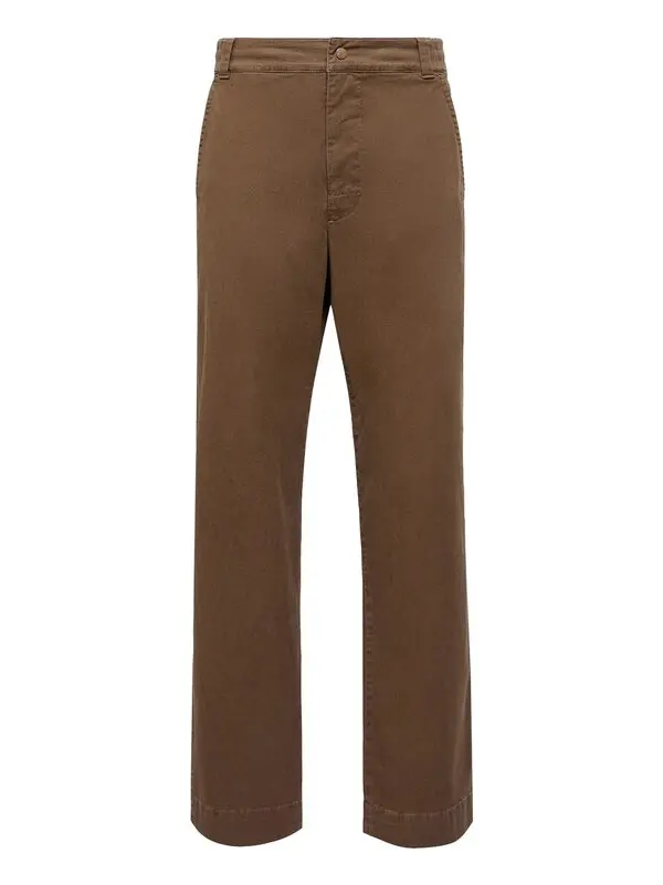 Moncler Cotton Gabardine Pants - Brown