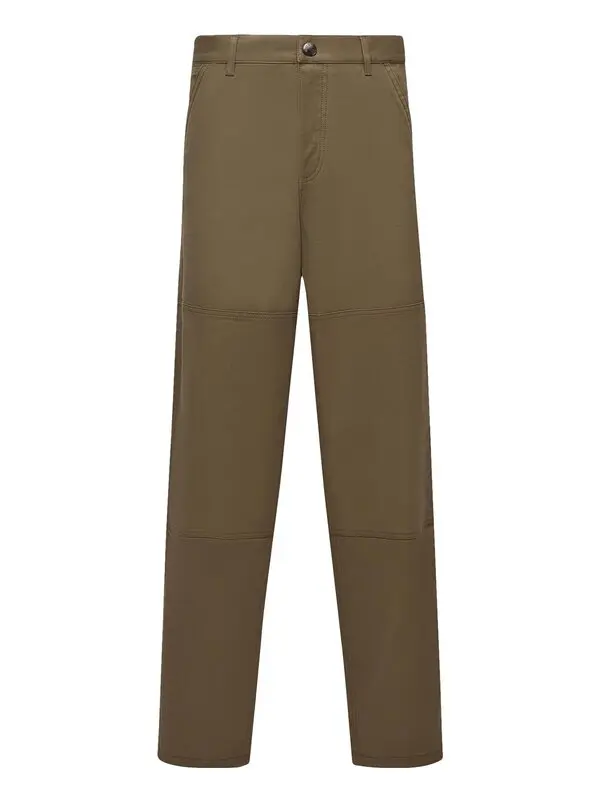 Moncler Cotton Gabardine Pants - Green