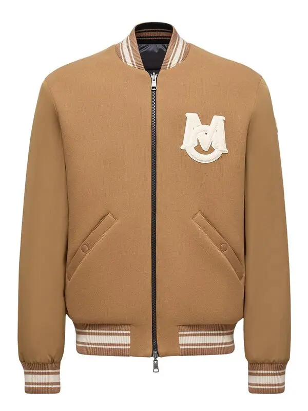 Moncler Vennes Reversible Down Bomber Jacket - Beige