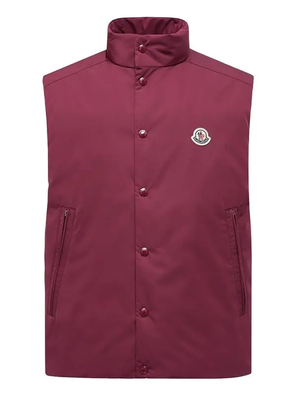 Moncler Pilat Short Down Vest - Red