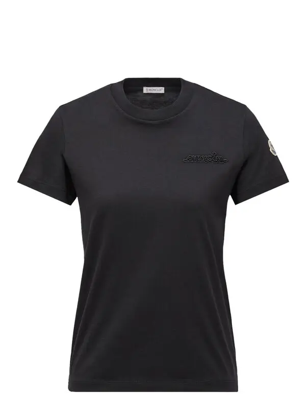Moncler Beaded Logo T-shirt - Black