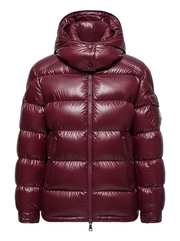 Moncler Maire Hooded Down Jacket - Red