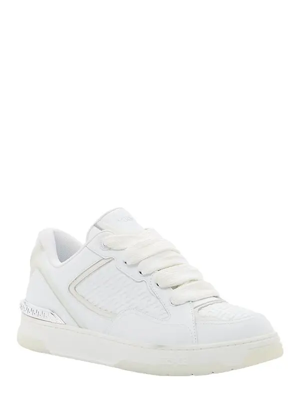 Versace Biggie Basket Leather Sneakers - White