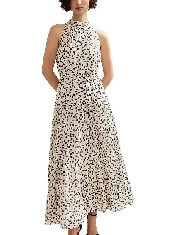 PHASE EIGHT Nita Spot Print Maxi Dress - Ivory