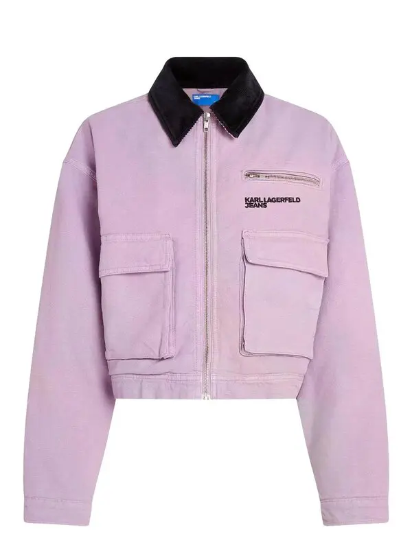 Karl Lagerfeld Workwear Cargo Jacket - Purple