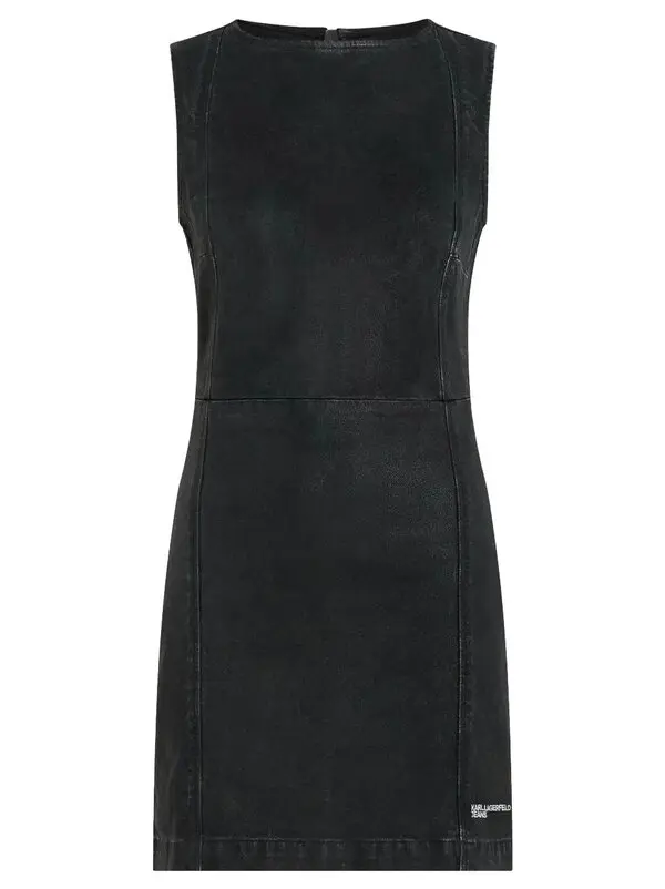 Karl Lagerfeld Coated Denim Dress - Black