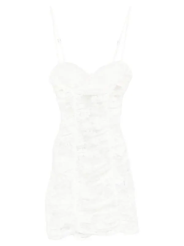 MARKGONG Strappy Ruched Dress - White