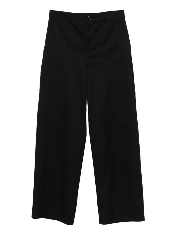 Loewe Cotton And Silk Cargo Trousers - Black