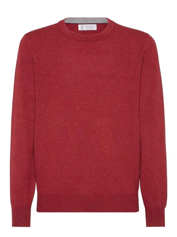 Brunello Cucinelli Cashmere Crewneck Sweater - Red