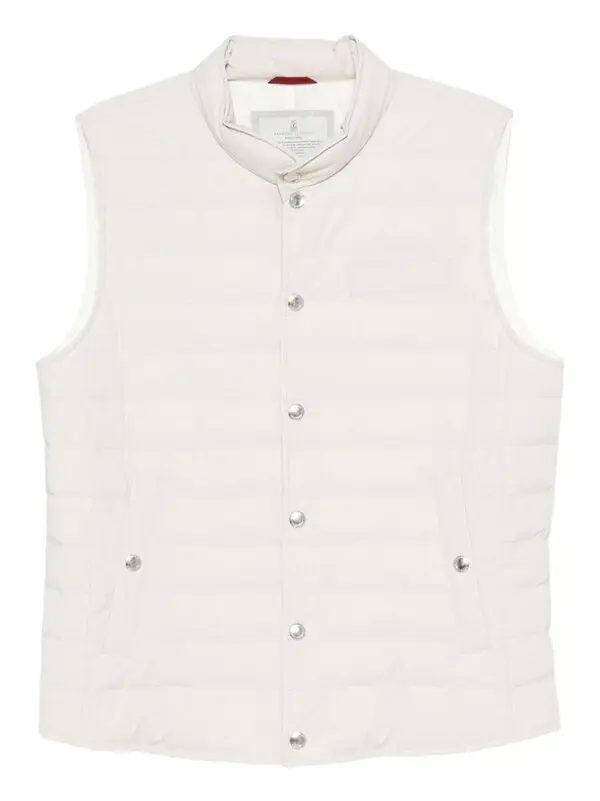 Brunello Cucinelli Nylon Down Vest - White