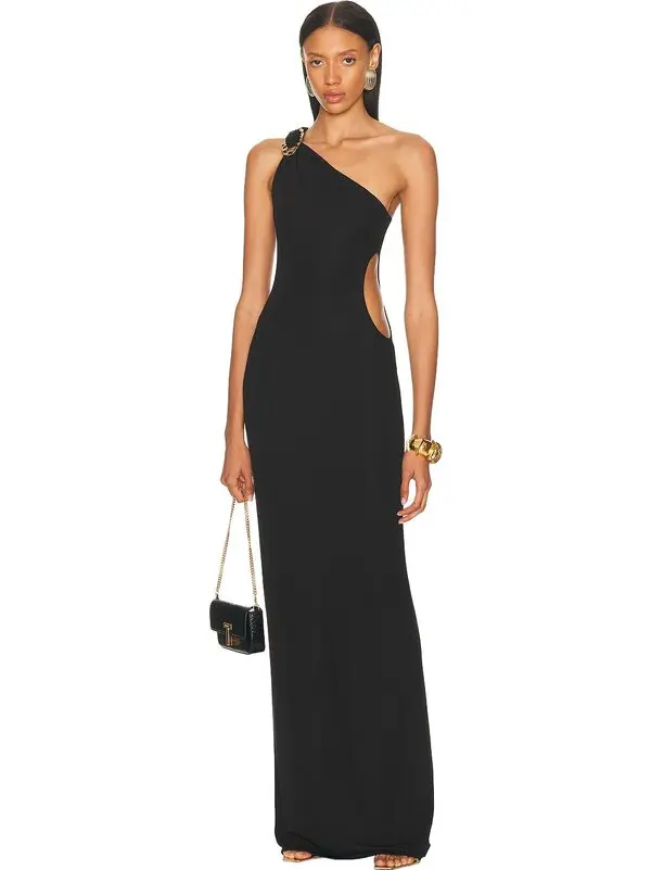 Ronny Kobo Leigh One-shoulder Dress - Black