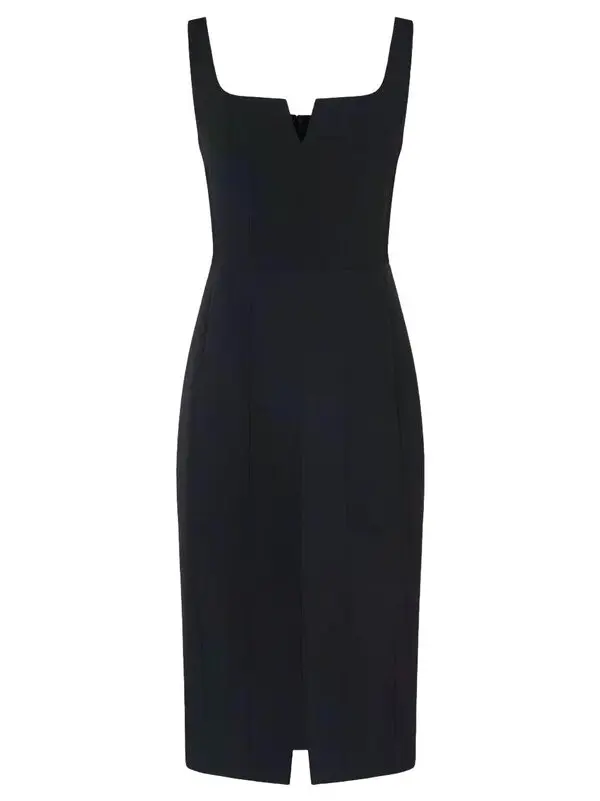 Max Mara Etruria Squared-neck Fitted Dress - Black