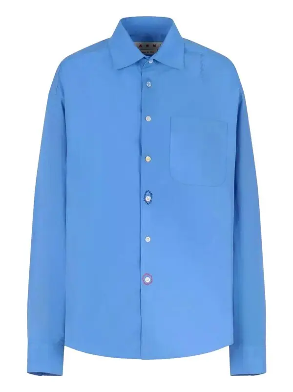 Marni Button-up Long-sleeve Shirt - Blue