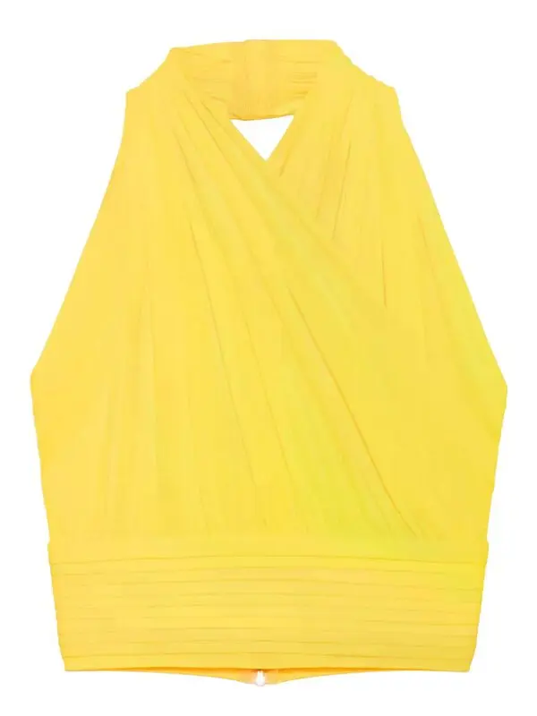 HERVE L. LEROUX High-neck Top - Yellow