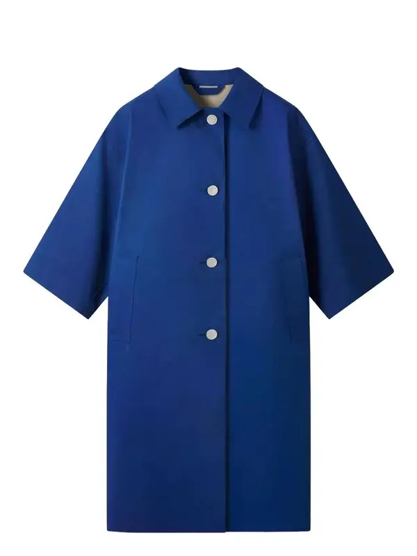 Mackintosh Collin Short-sleeve Buttoned Coat - Blue