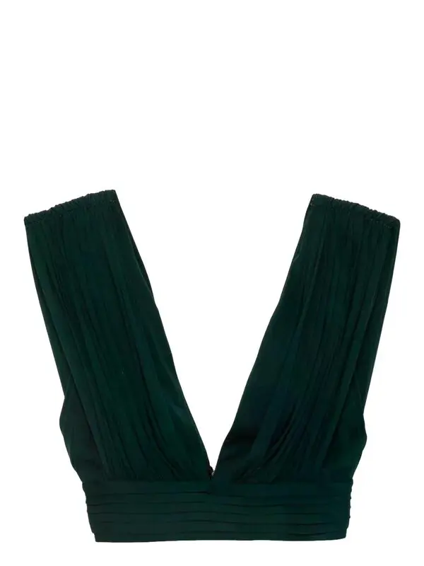 HERVE L. LEROUX Ruched Top - Green