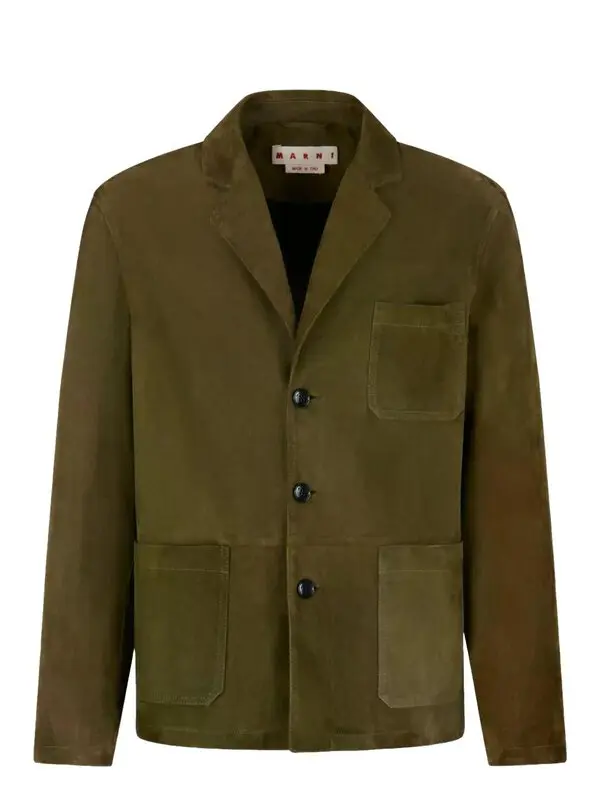 Marni Textured Double-pocket Blazer - Green