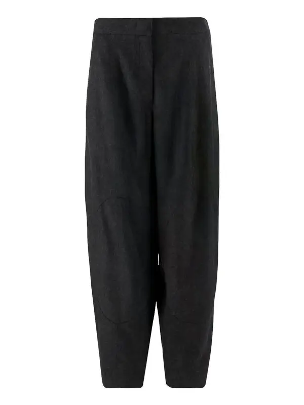 Giorgio Armani Pleated High-waisted Trousers - Black