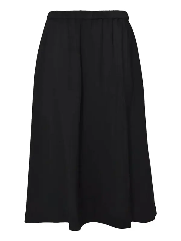 Aspesi Elasticated-waist Midi Skirt - Black