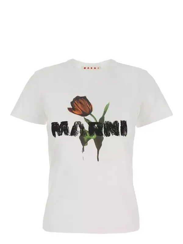 Marni Floral-print T-shirt - White