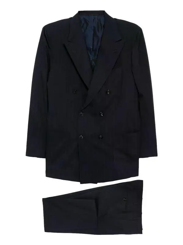Kiton Pinstripe Suit - Blue