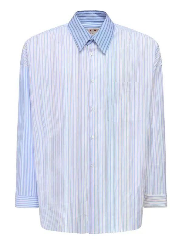Marni Striped Button-up Shirt - Blue