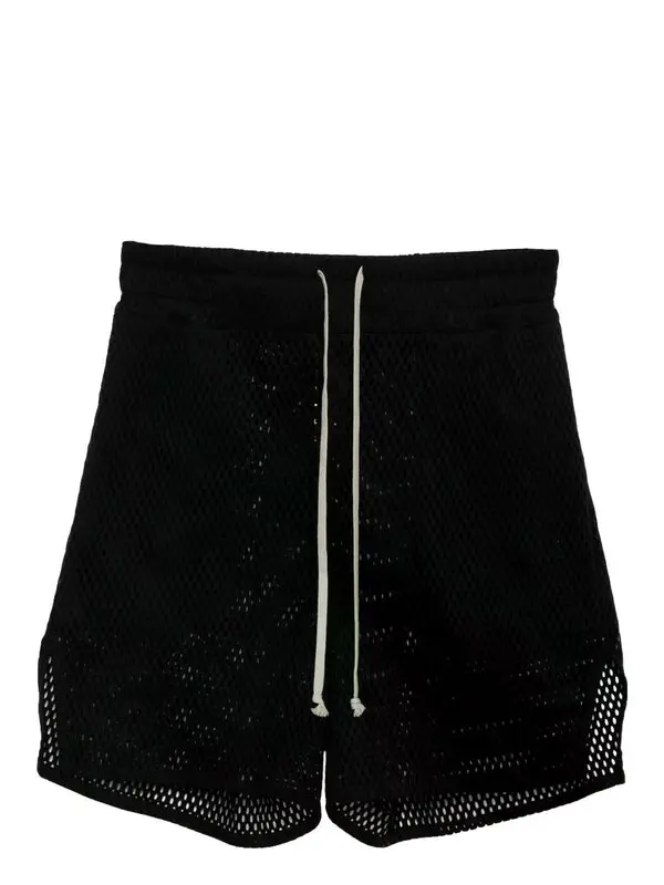 Rick Owens Cotton Drop-crotch Shorts - Black