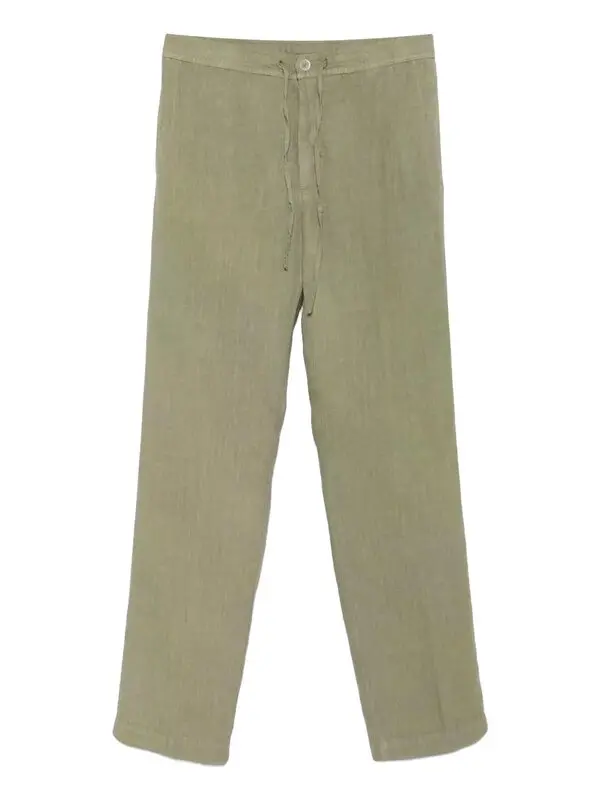 120% Lino Linen Trousers - Green