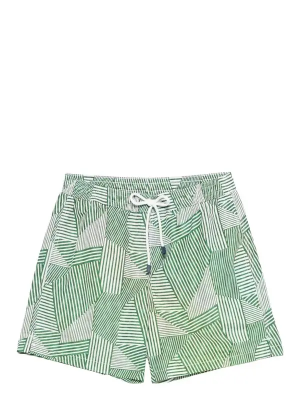 FIORIO MILANO Striped Swim Shorts - Green