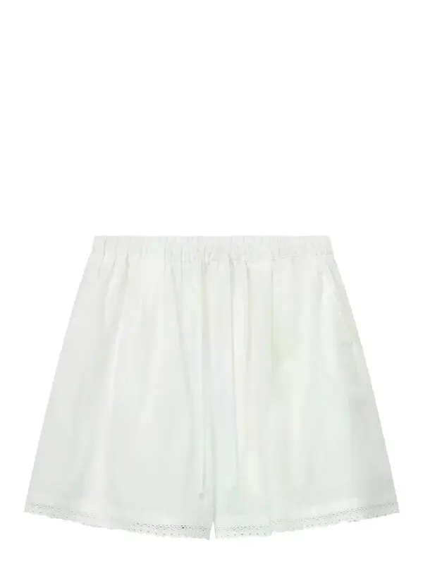 TOUT A COUP Scalloped-edge Shorts - White