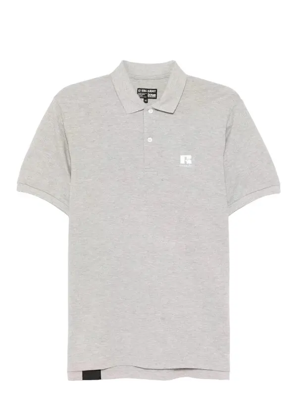 Izzue X Russell Athletic Logo-embroidered Polo Shirt - Grey