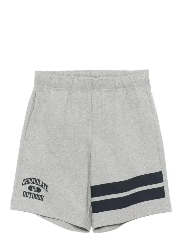 CHOCOOLATE Striped Shorts - Grey