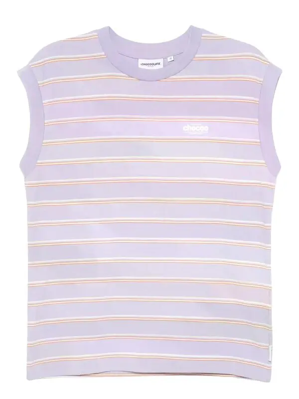 CHOCOOLATE Striped Tank Top - Purple