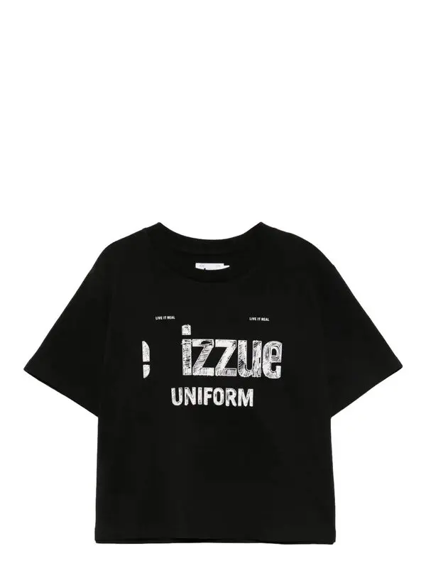Izzue Logo-print T-shirt - Black