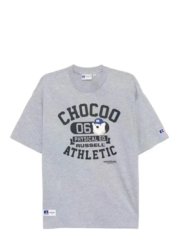 CHOCOOLATE X Russell Athletic Logo-print T-shirt - Grey