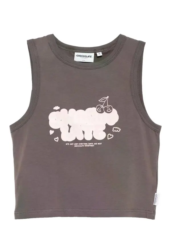 CHOCOOLATE Logo-print Tank Top - Grey