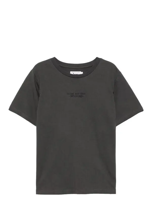 Izzue Logo-embroidered T-shirt - Grey