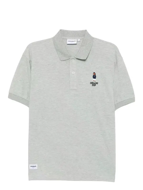 CHOCOOLATE Logo-embroidered Polo Shirt - Grey