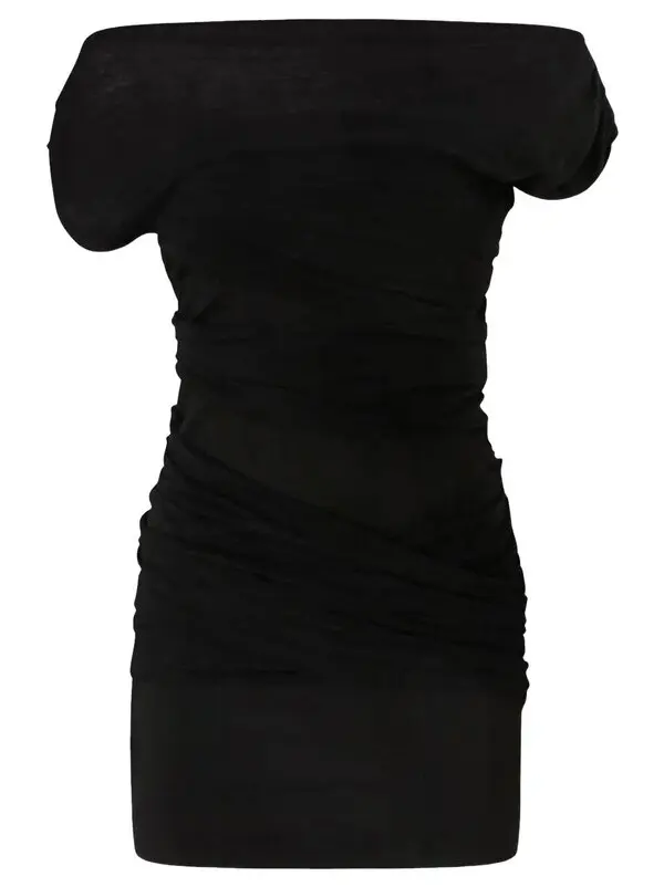 Pinko Off-shoulder Mini Dress - Black