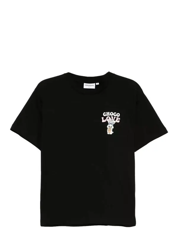 CHOCOOLATE Embroidered T-shirt - Black